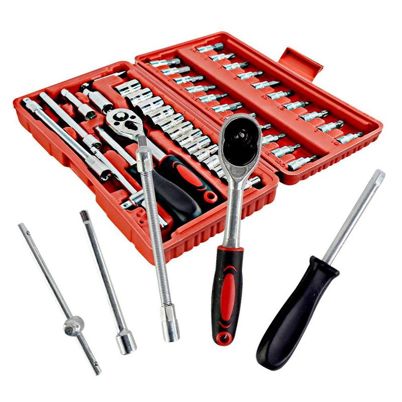 Maleta Caixa de Ferramentas Completa Portáteis Profissionais Com 46 ...