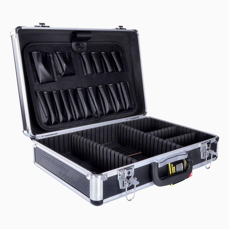 Maleta de Ferramentas Caixa Organizadora De Alumínio Reforçado Preta ou ...