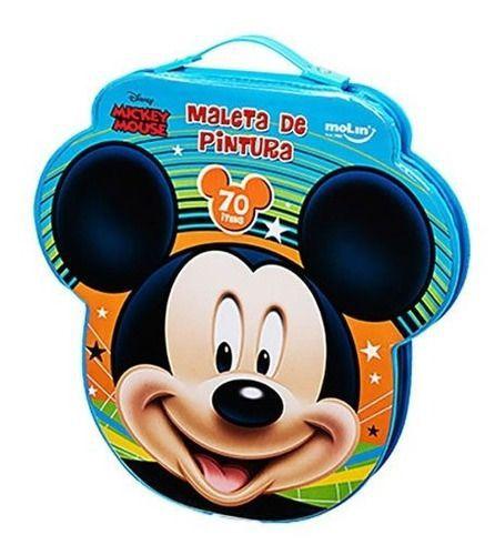 Maleta De Pintura Mickey Mouse 70 Peças Molin - Estojo / Maleta para ...