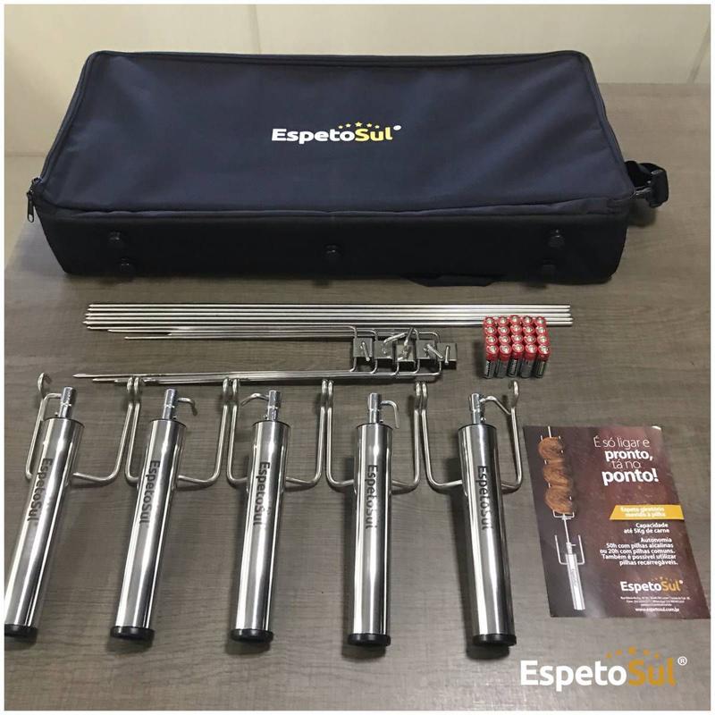 Maleta Espetosul com 5 Espetos Giratório a Pilha - Espetosul - Espeto ...