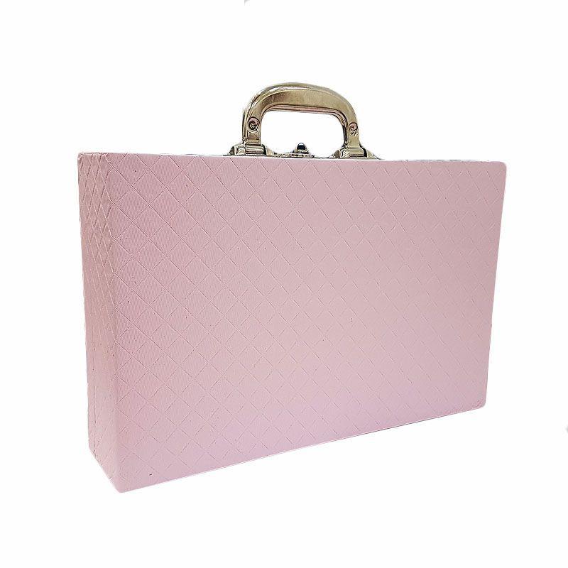 Maleta grande Rosa com interno Pink espelho Grande interno - Porta Luxo ...