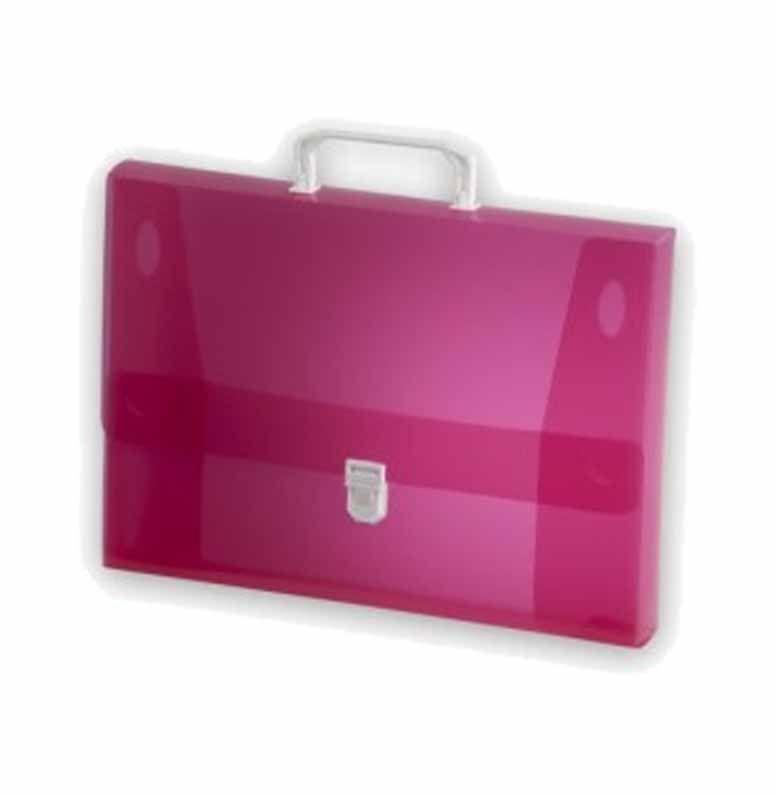 Maleta Ofício Com Fecho Tic Tac Rosa Mc40 Plascony - Un - Pasta ...