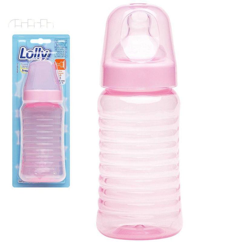 Mamadeira Lolly Big Clean 340ml Rosa - Mamadeira - Magazine Luiza