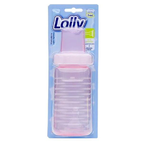 Mamadeira Lolly Big Clean Rosa - 340ml - LOLLY BABY - Mamadeira - Magazine Luiza
