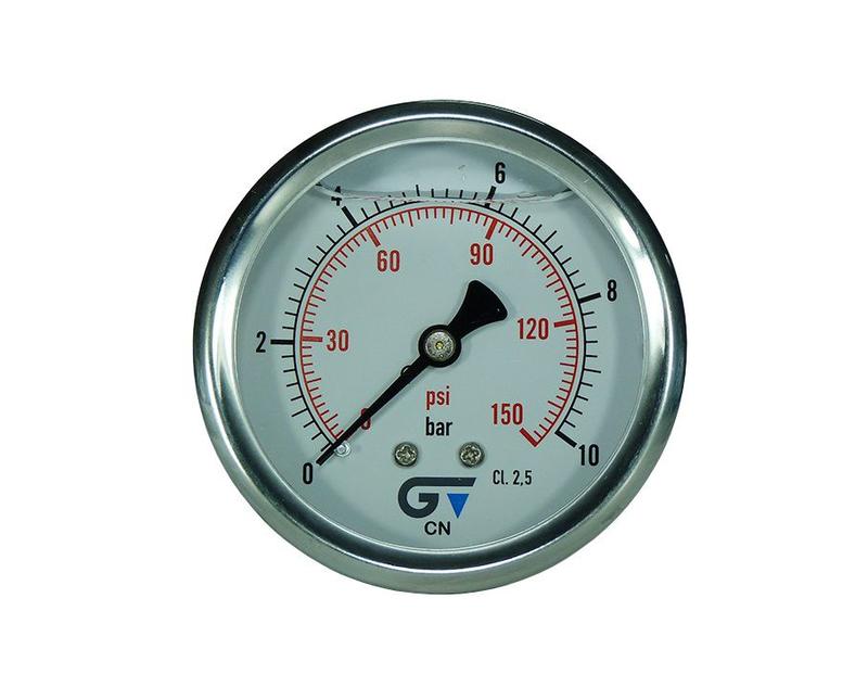 Manômetro Dn63mm 10 Bar / 150 Psi Cx Inox 1/4 Horizontal - Genebre - Manômetro - Magazine Luiza