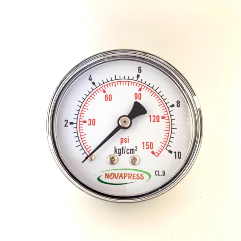 Manômetro horizontal - Diam.63mm (2.1/2” ) Escala 0-10 KGF/CM2 x 150 PSI - LRPROD NOVAPRESS ...