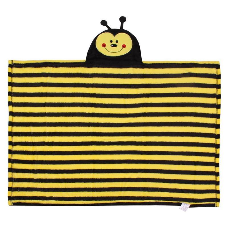 Manta Baby com Capuz de Abelha 75x100cm Amarelo e Preto - Jolitex ...