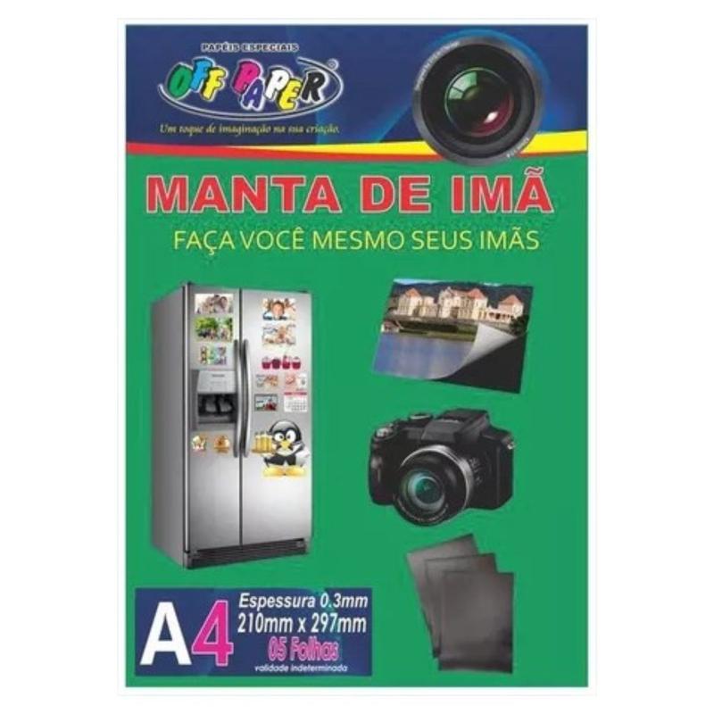 Manta de Imã Imantada A4 Com 5 Folhas Off Paper - Manta Magnética ...