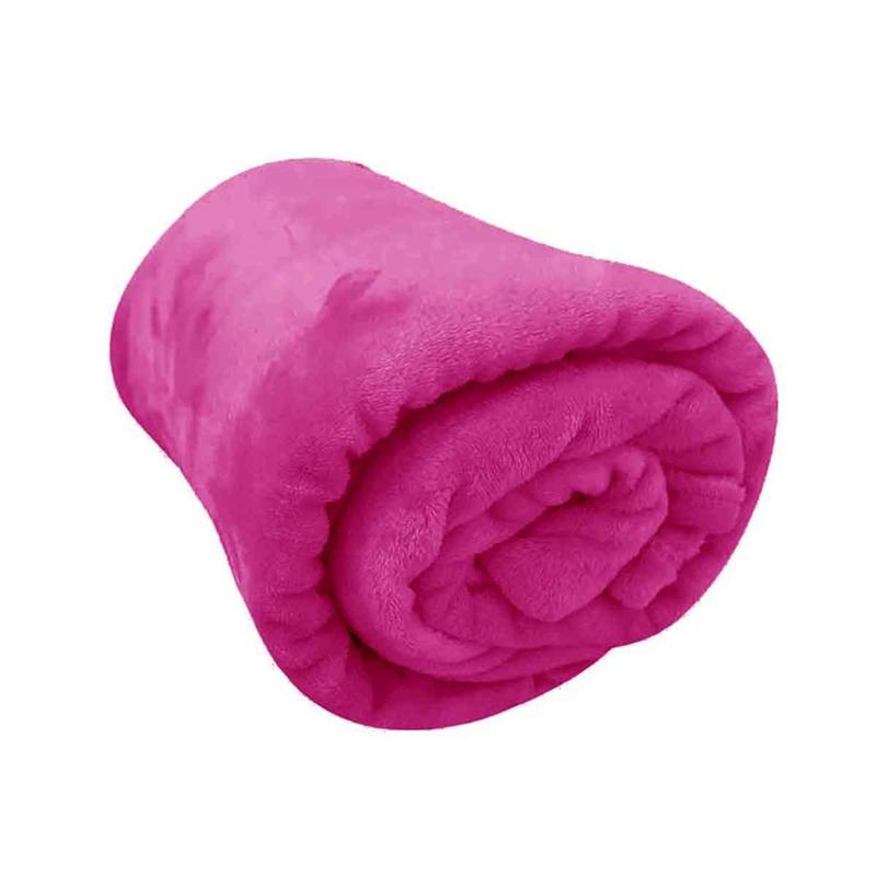 Manta Dyuri Unicolor em Rolo C/ Cinta 220X240 cm Pink - Jolitex - Manta ...
