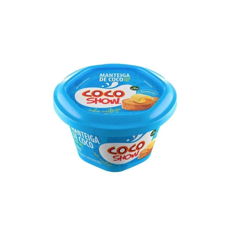 Manteiga de Coco com Sal Vegana, Zero Glúten Copra Coco Show 200g ...