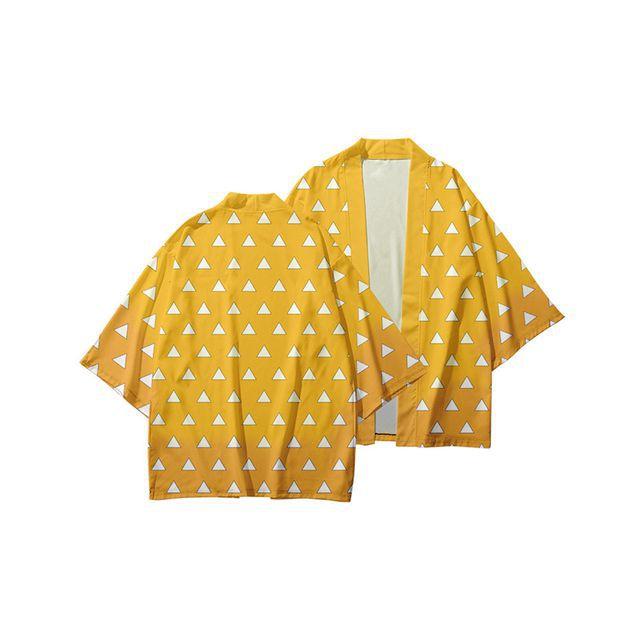 Manto Zenitsu Personalizado Capa Demon Slayer Kimono Tamanho Unico ...