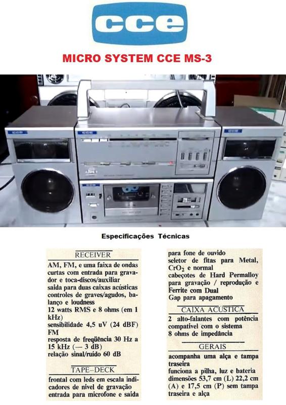MANUAL , CATÁLOGO : MICRO SYSTEM CCE MS-3 NOVO OKm P/ COLECIONADORES ...