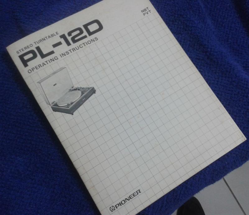 MANUAL , CATÁLOGO : TOCA DISCO PIONEER PL-12D NOVO OKm P/ COLECIONADORES PRONTA ENTREGA. - MS ...