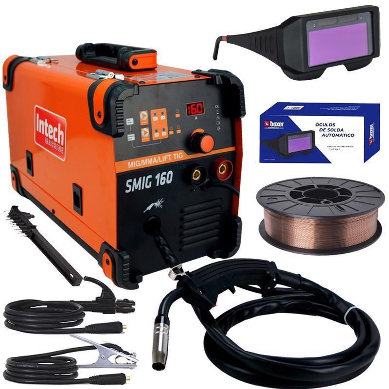 Maquina De Solda Inversora Mig 160 Tig Eletrodo Arame 5Kg - Intech Machines - Máquina de Solda ...