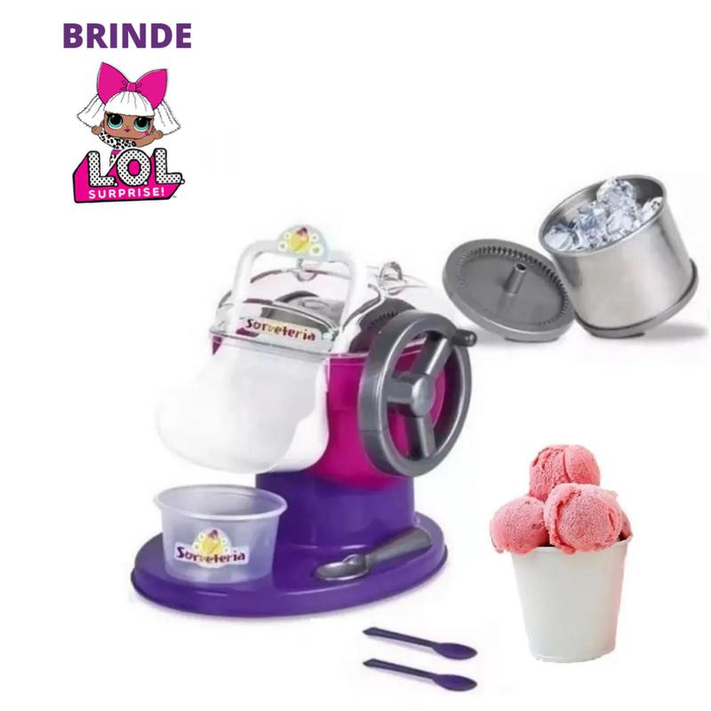 Maquina Fabrica De Sorvetes Sorveteria Infantil + Brinde LOL - LUGO ...