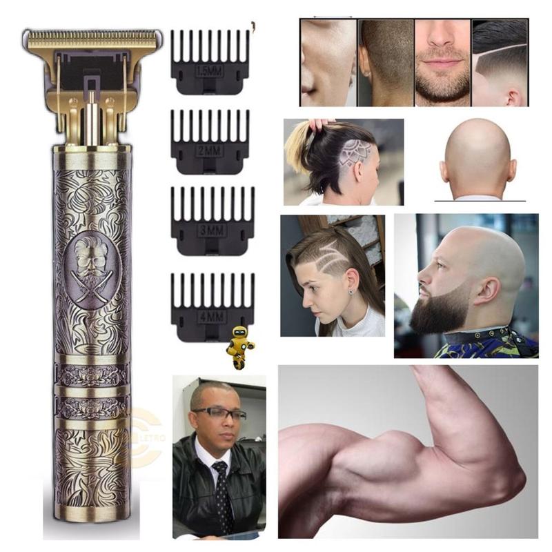 Maquininha Hair Clipper Lamina Zero .0mm Aparador Eletrico Multifunção ...