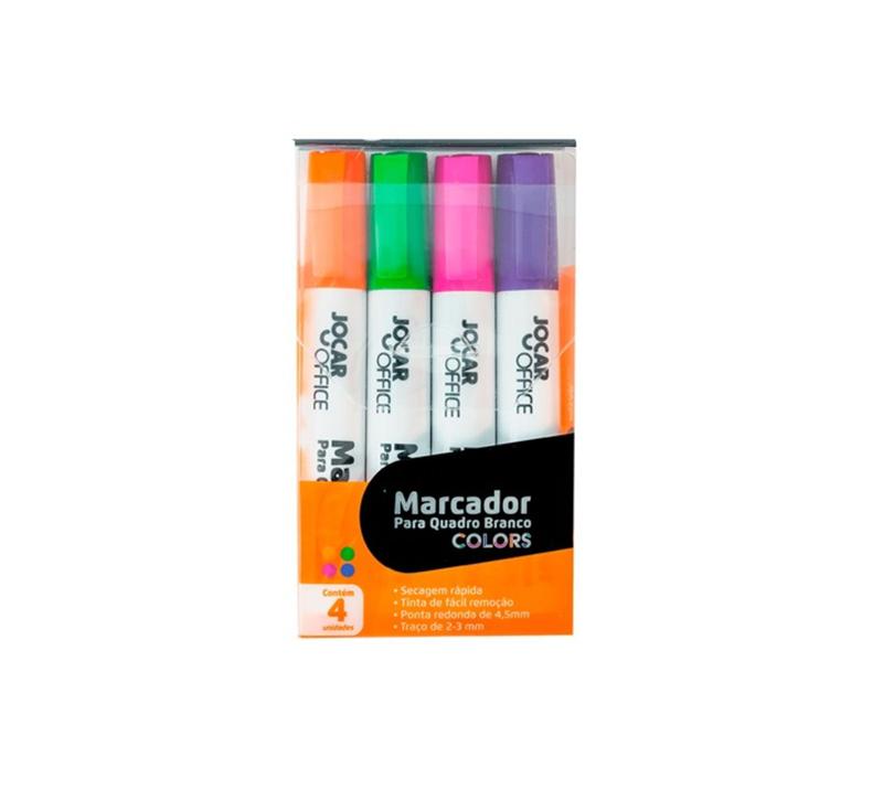 Marcador Para Quadro Branco Color Jocar Office - 04 Cores - Caneta para ...