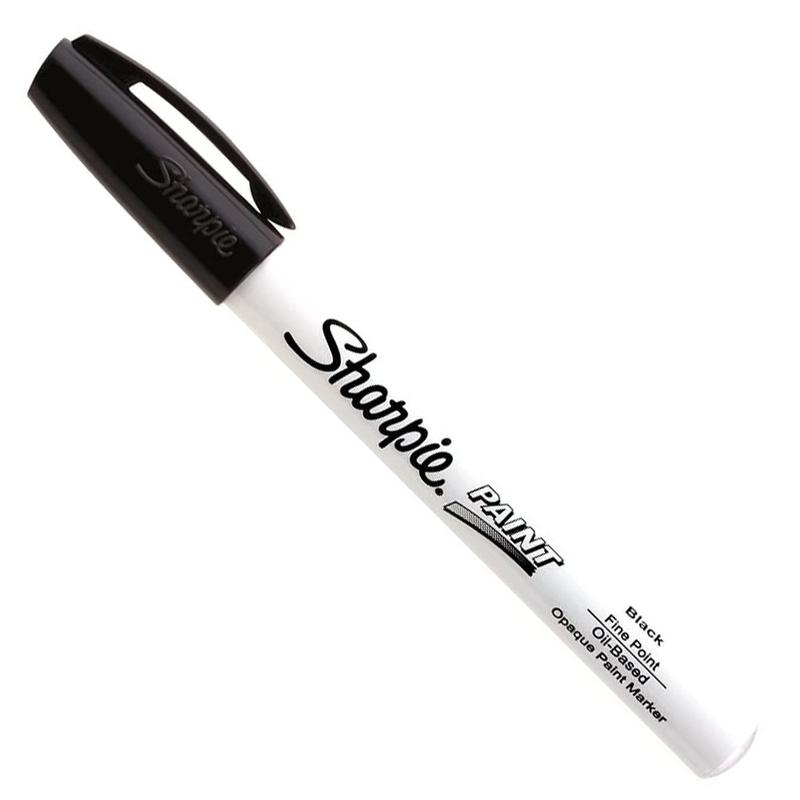 Marcador Permanente À Base de Óleo Preto Fina Sharpie 1873933 - Caneta ...