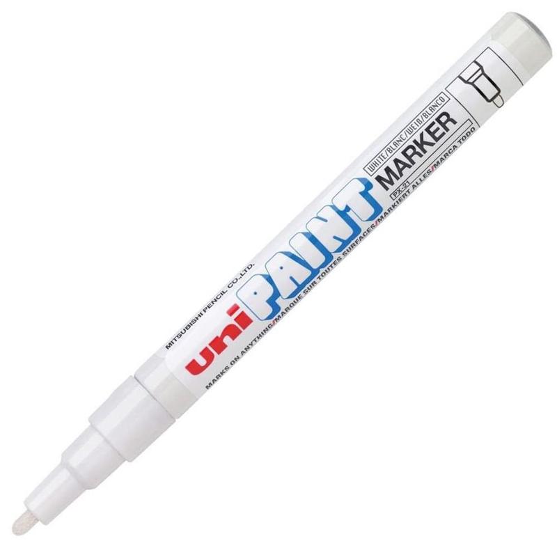 Marcador Permanente Branco Uni Paint Marker Uni-Ball PX-21 - Uni Ball ...