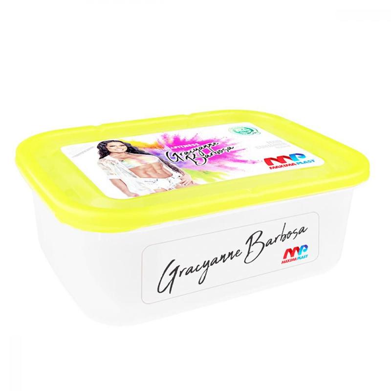 Marmita Linha Fitness Gracyanne Barbosa Food 1,5L amarelo - Maximaplast ...