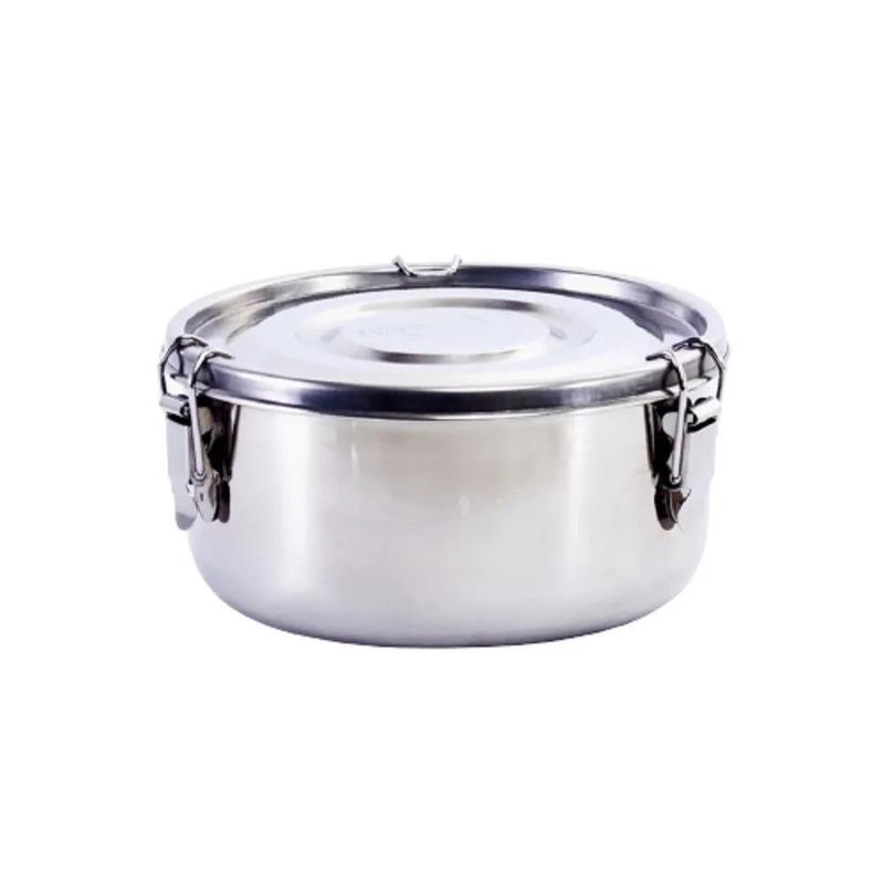 Marmita Marmitex Aço Inox Lancheira Redonda Tampa Trava 14cm - Kehome ...