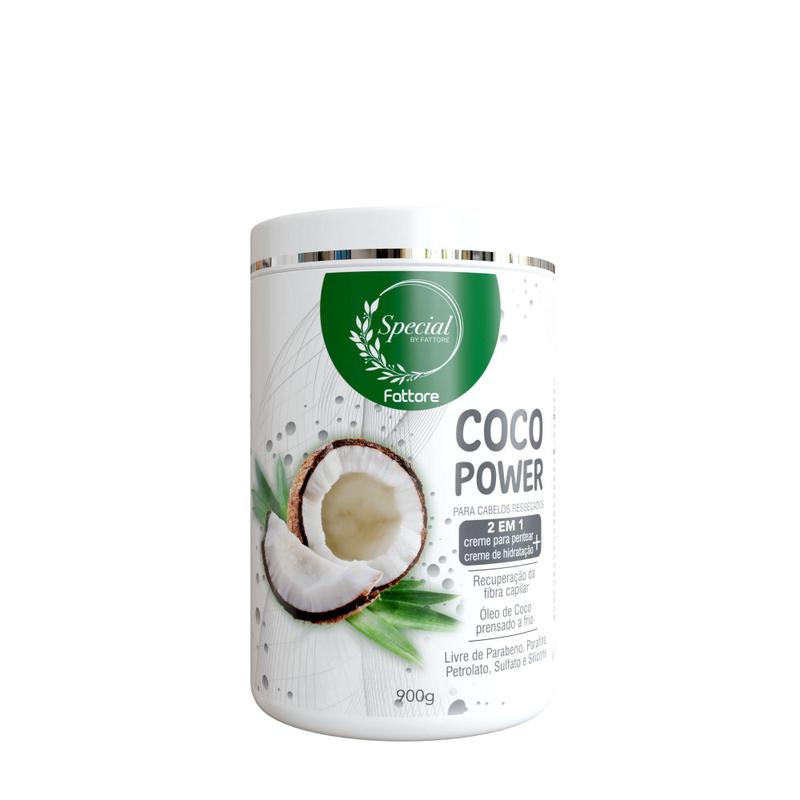 Máscara 2 em 1 Coco Power By Fattore 900g - Máscara Capilar - Magazine ...