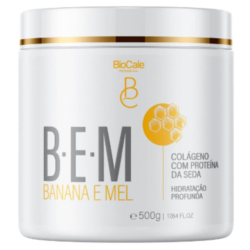 Máscara Biocale Hidratação Profunda Banana e Mel 500g - Máscara Capilar ...