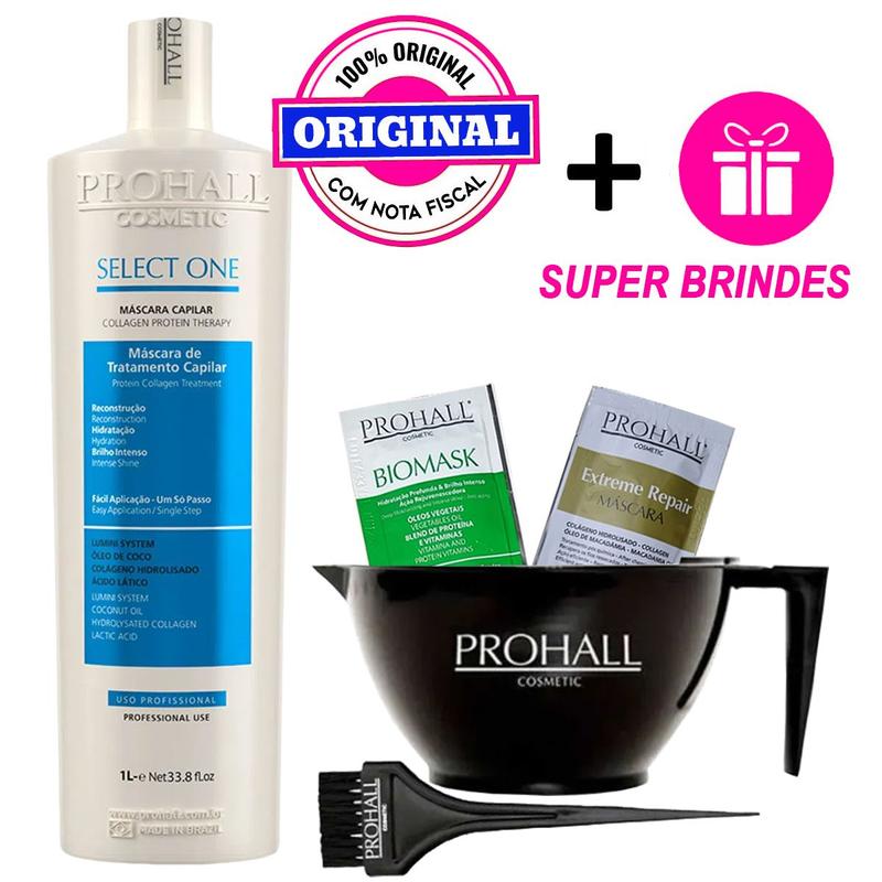 Máscara Capilar Escova Progressiva Profissional Prohall Select One ...