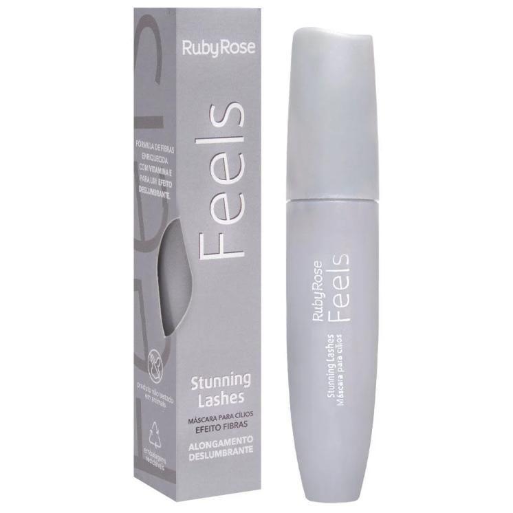 Máscara de Cílios Stunning Lashes Ruby Rose Efeito Fibras Feels HB-507 - Máscara e Rímel para ...