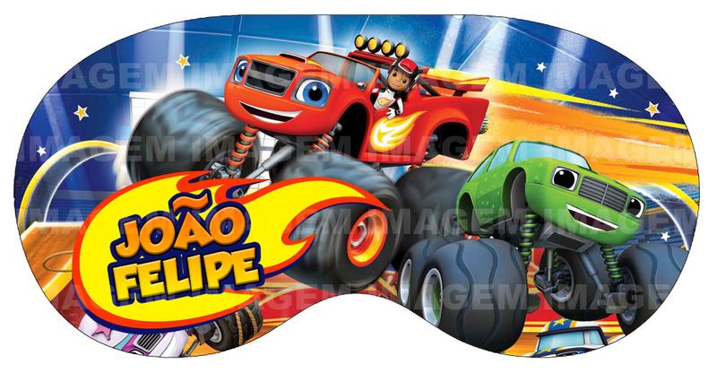 Máscara de dormir Blaze and the Monster Machines 2 com nome Tapa olho - La Marea Personalizados ...