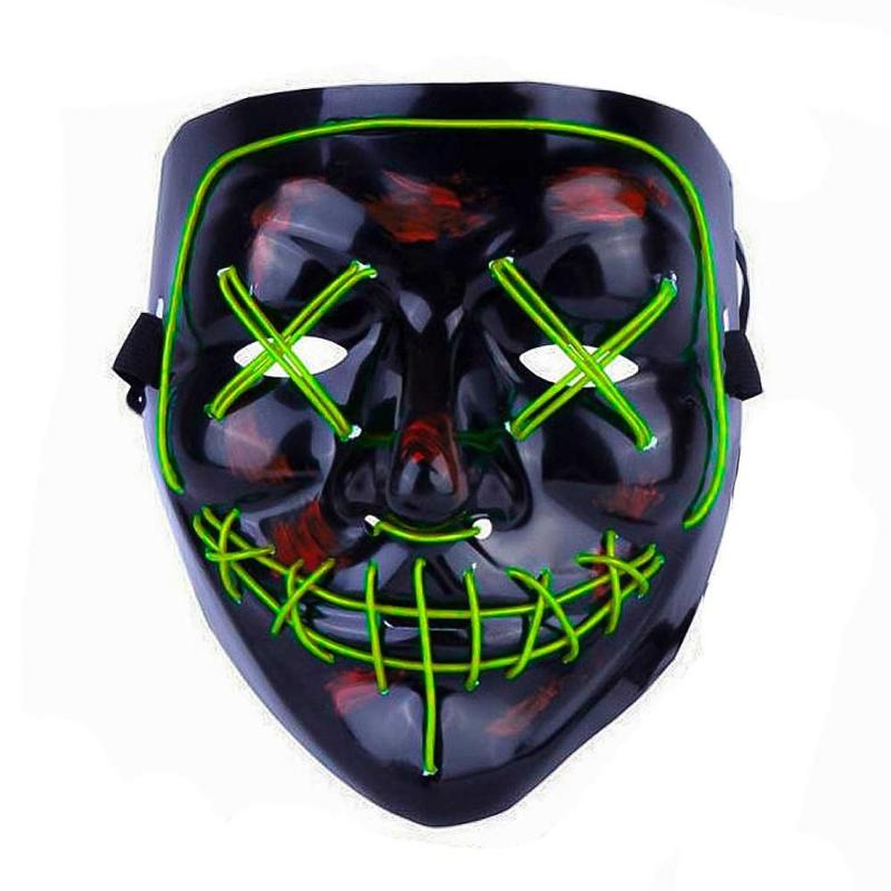 Máscara de Halloween Adulta The Purge Noite de Crime Com Led ...