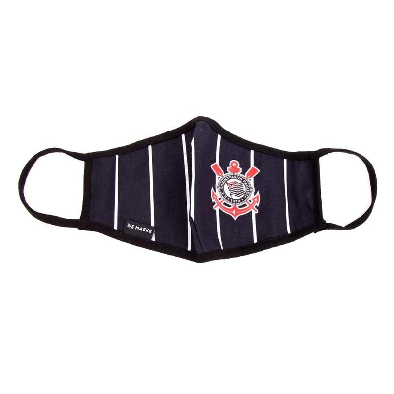 Máscara de Proteção Corinthians Manto Preto We Masks Lavável - Máscara ...