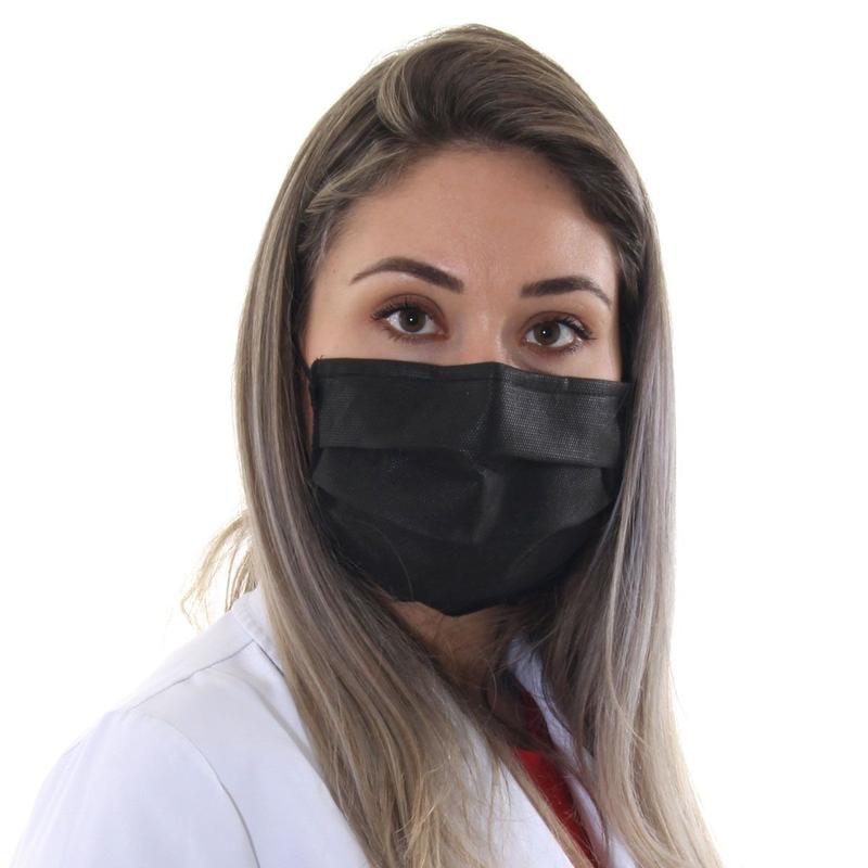 Máscara de TNT Dupla Camada Lavável Adulto - Preto - Mask4all - Máscara ...