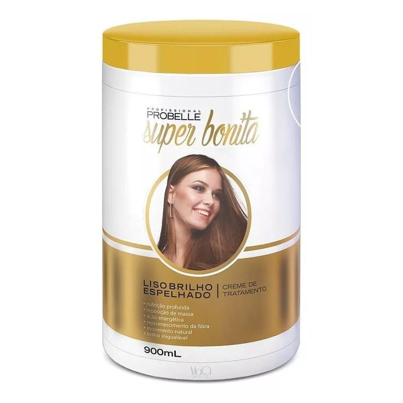 Máscara de Tratamento Creme Liso Brilho Espelhado Probelle 900ml ...