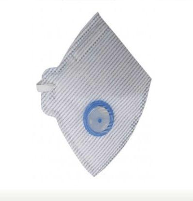 Máscara Descartável Dobrável M-FACE PFF2S Listrada com Válvula Air ...