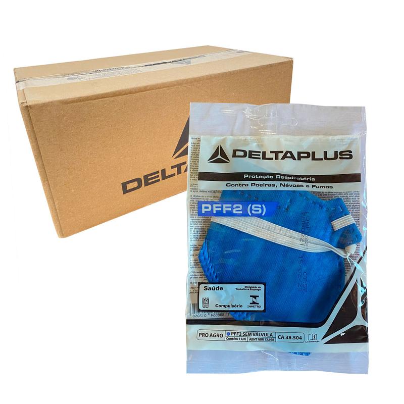 Máscara Descartável PFF2 N95 Sem Válvula Azul Delta Plus - Máscara ...
