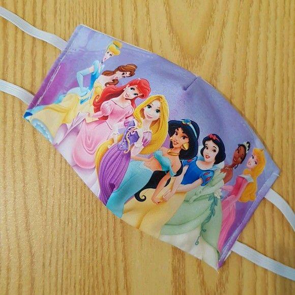 Máscara Estampada das Princesas da Disney Dupla Infantil e Adulto ...