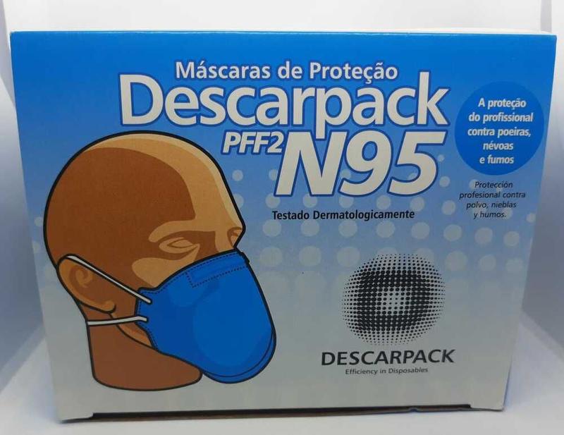 Máscara N95 Pff2 Descarpack S/ Válvula C/clipe Nasal 20 Unid - Máscara Facial Descartável ...
