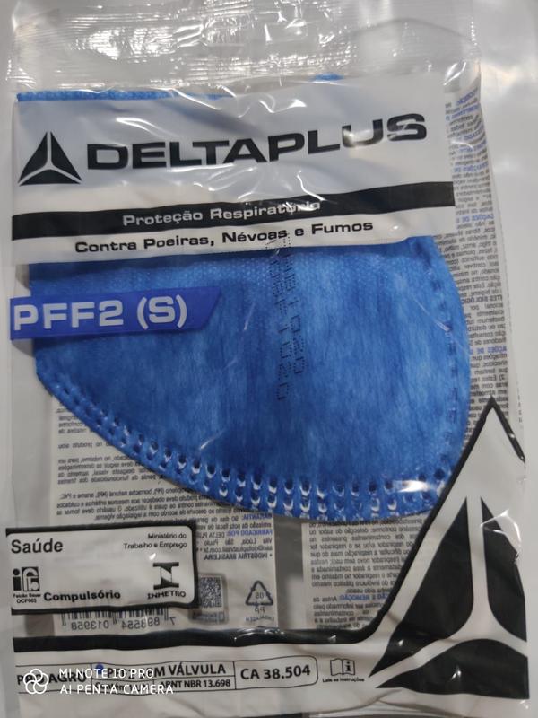máscara pff2 sem válvula eq n95 com Inmetro marca Delta plus ...