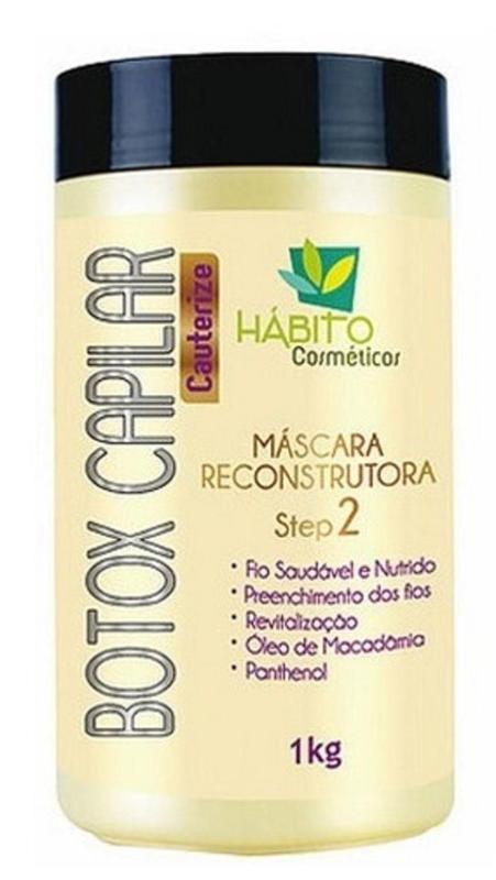 Máscara Reconstrutora Botox Capilar Hábito Cosméticos - Máscara Capilar ...