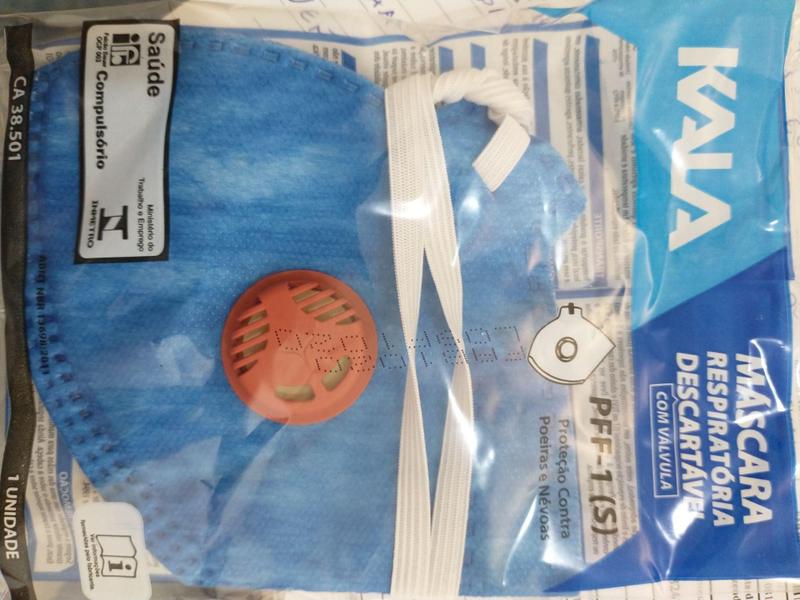 Máscara respiratória descartável com válvula - Kala - Máscara ...