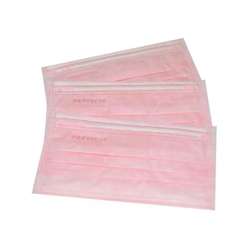 Máscara Rosa Descartável Pink Rosa Com 100 Unidades - Latex - Máscara ...