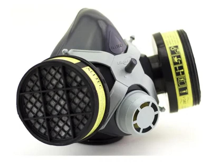 Máscara semi facial com 2 filtros Vapores orgânicos gases ácidos epi ...