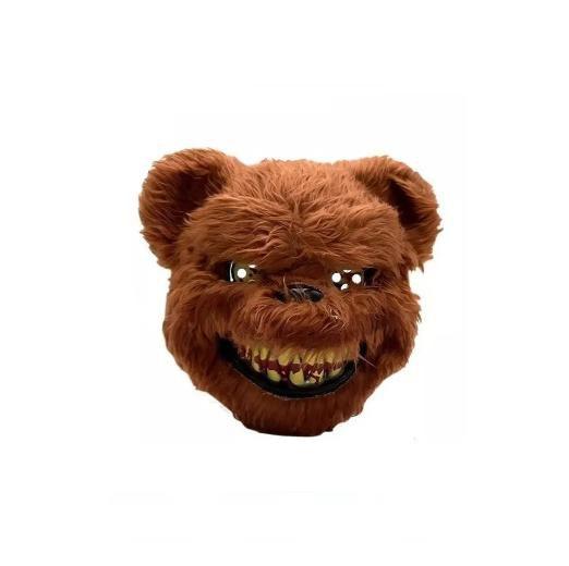 Mascara Urso Marrom Halloween Terror Fantasia - Cs Brinquedos - Máscara ...