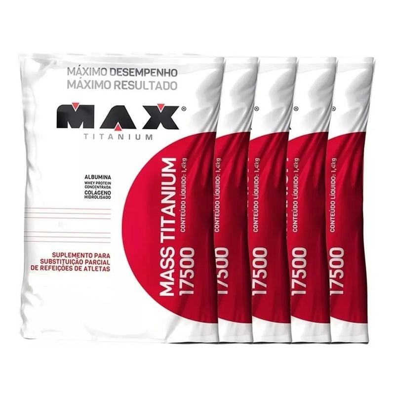 Mass Titanium Baunilha 1,4kg - 5 Unidades - Max Titanium ...