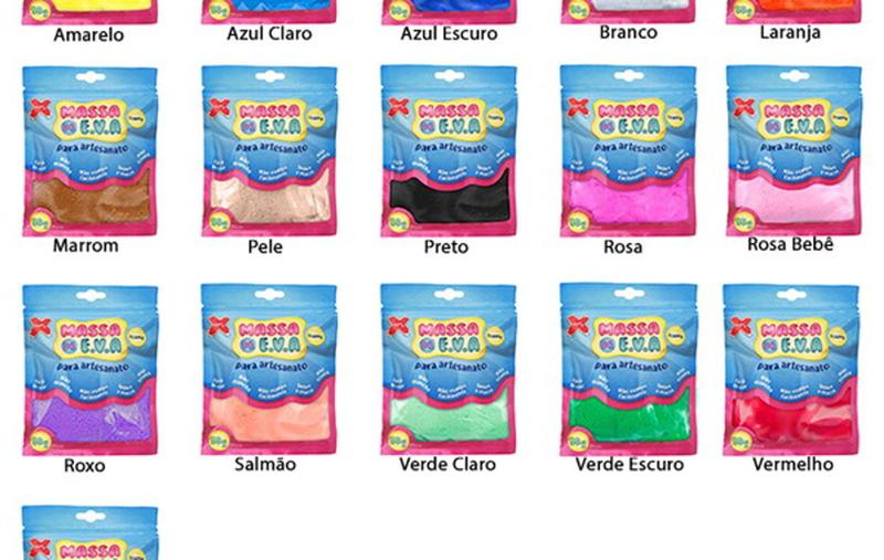 Massa de eva 50g cores pct - Make+ - Massa de EVA - Magazine Luiza