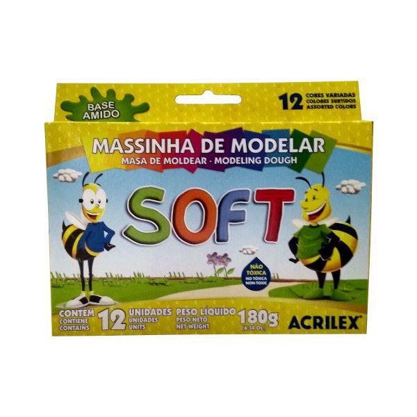 Massa De Modelar 180g C/ 12 Cores - Acrilex - Massinha - Magazine Luiza