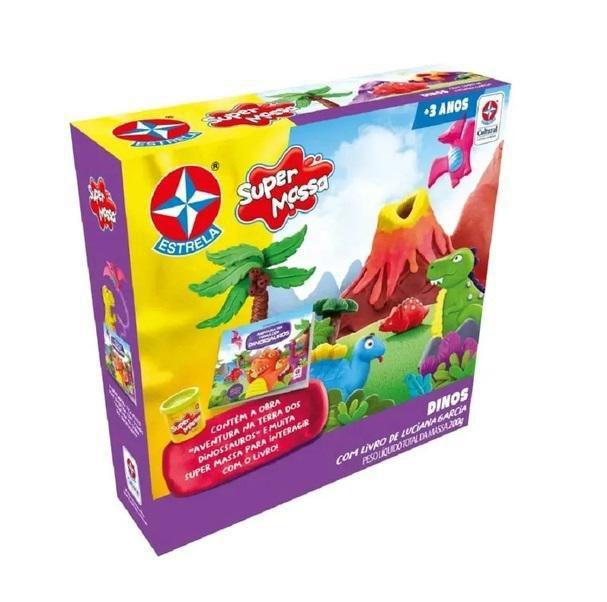 Massa De Modelar Super Massa Dinos Com Livro Estrela - Massinha ...