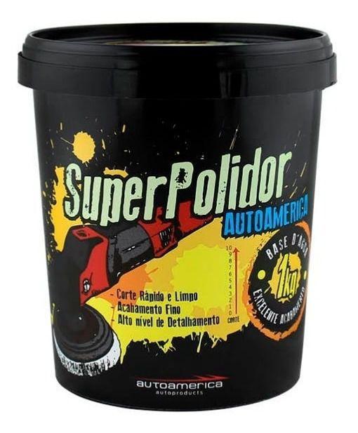 Massa De Polir Autoamérica Base Agua Auto Brilho Polidor 1kg ...