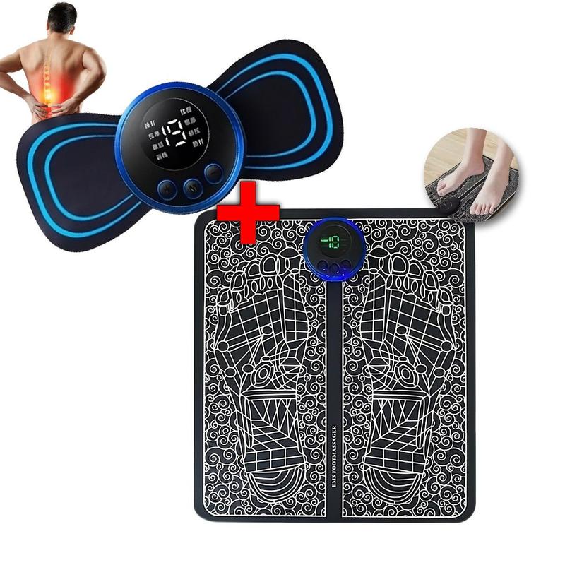 Massageador Ems Kit Tapete Pés + Pescoço Coluna Perna Lombar - Total ...